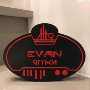 Custom Large 3D Printed Disney Cast Member Name Tag | Star Wars Galaxy ...