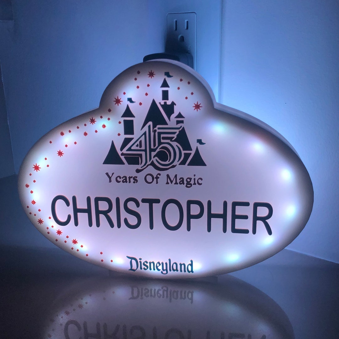 Custom Large 3D Printed Disney Cast Member Name Tag Disneyland 45th ...