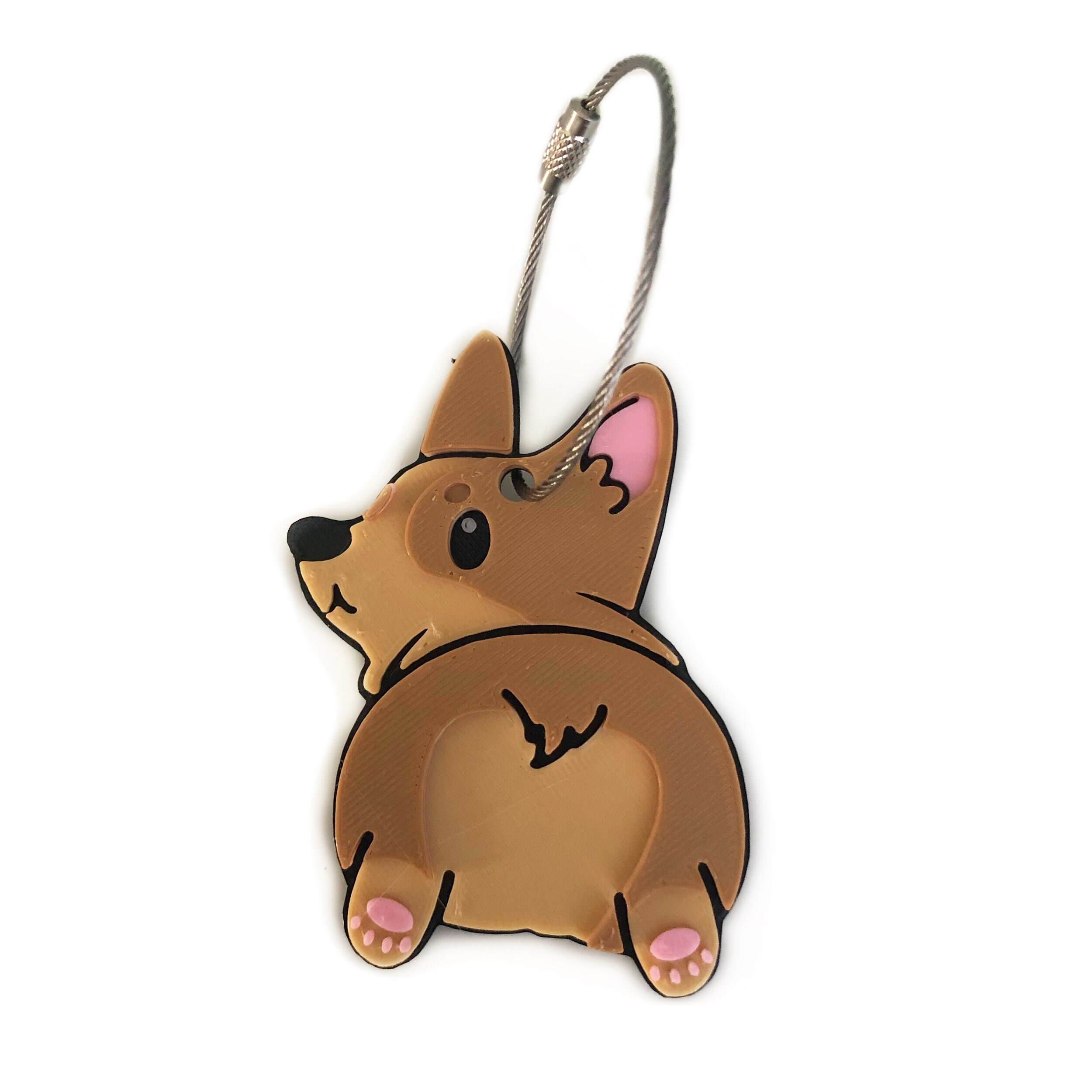 Corgi 3D Printed Keychain | Etsy