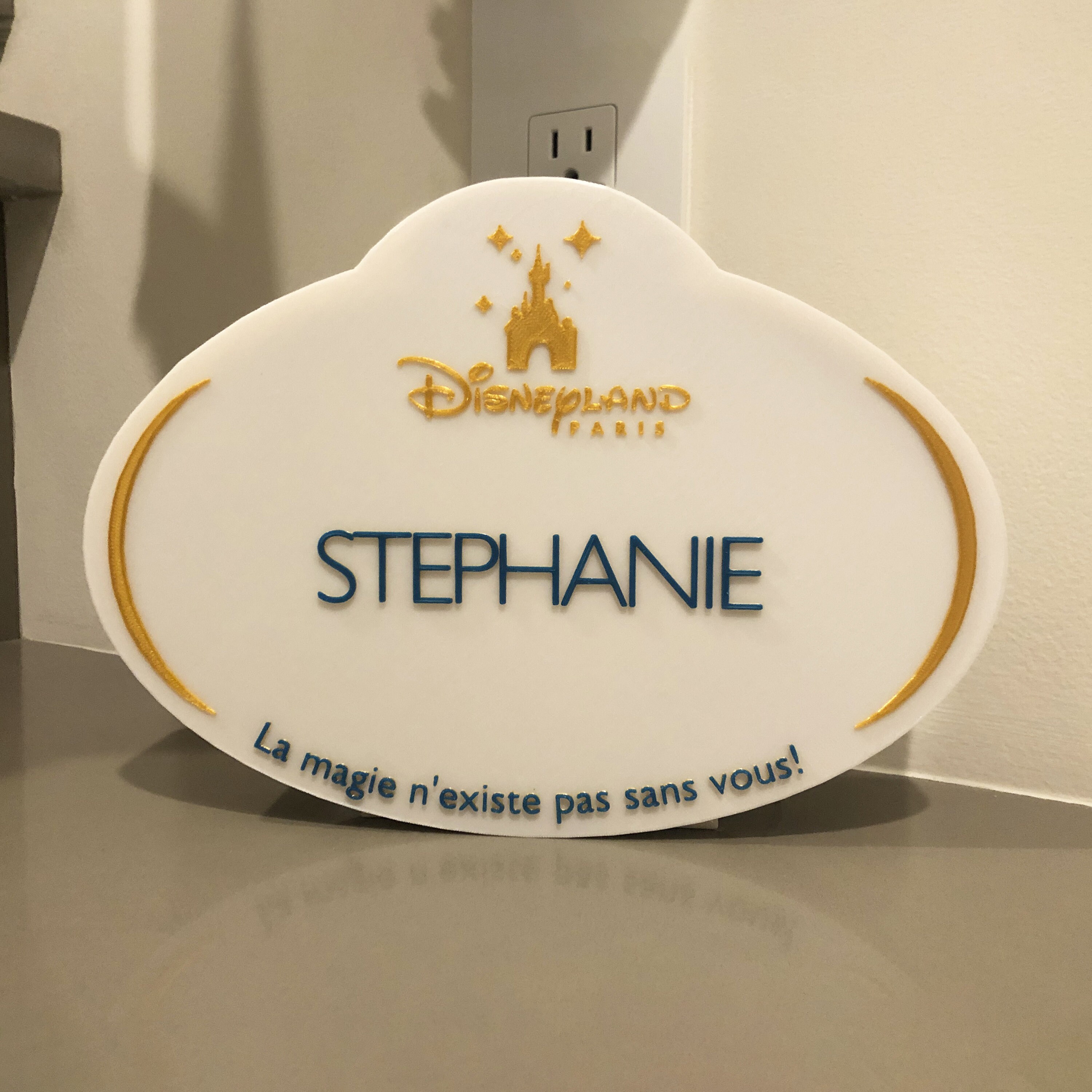 Custom Large 3D Printed Disney Cast Member Name Tag - Etsy