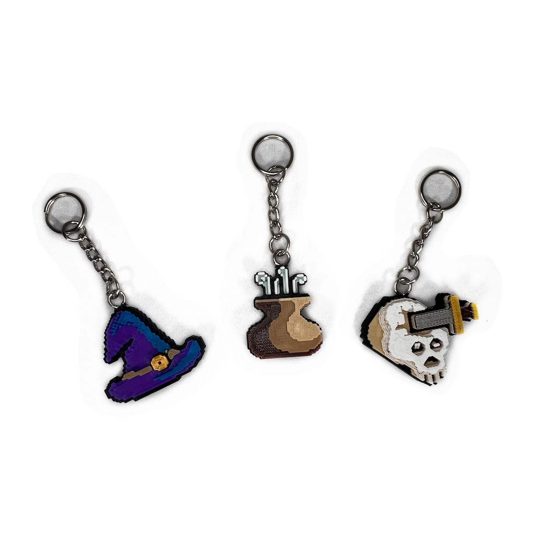 3D Printed Keychain | Old School Runescape Skill Icons - Etsy