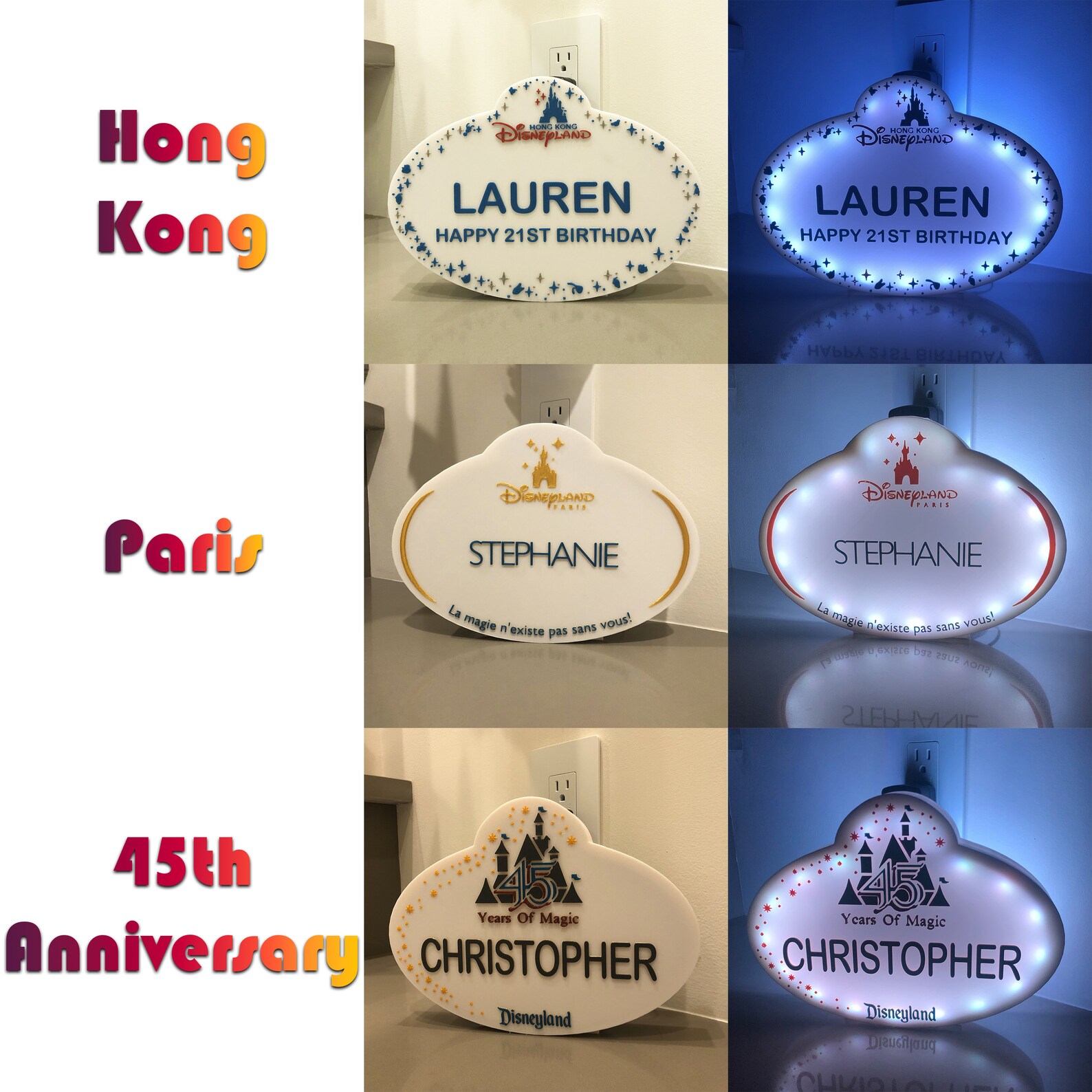 Custom Large 3D Printed Disney Cast Member Name Tag Decoration - Etsy