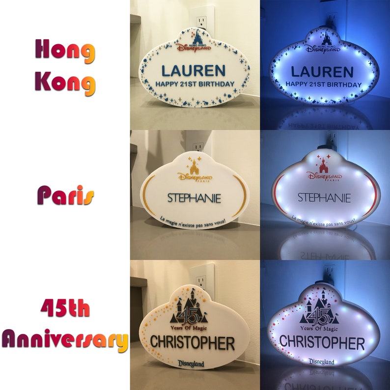 Custom Large 3D Printed Disney Cast Member Name Tag Decoration - Etsy