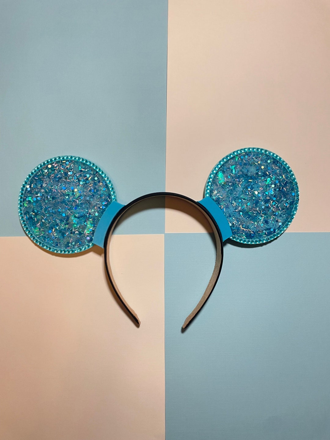 Sparkle Mickey Ears, Blue Glitter Minnie Ears, Blue Mickey Ears ...