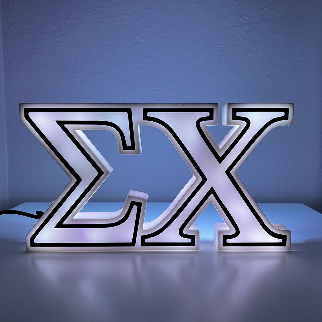 Custom Greek Letters Illuminated Sign Sorority Sign Fraternity Sign ...
