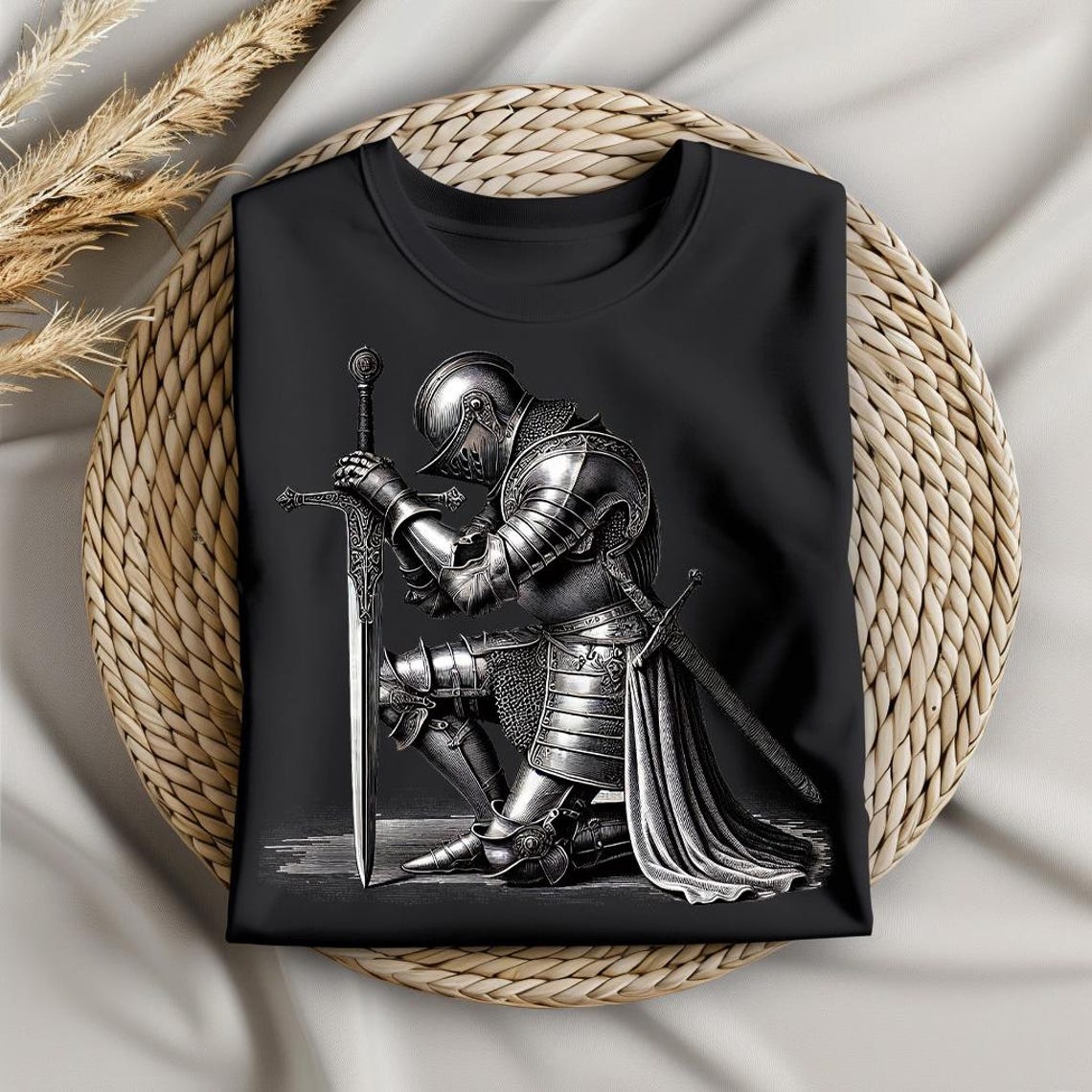 Kneeling Knight Png, Medieval Knight Design Gothic T-shirt Design ...