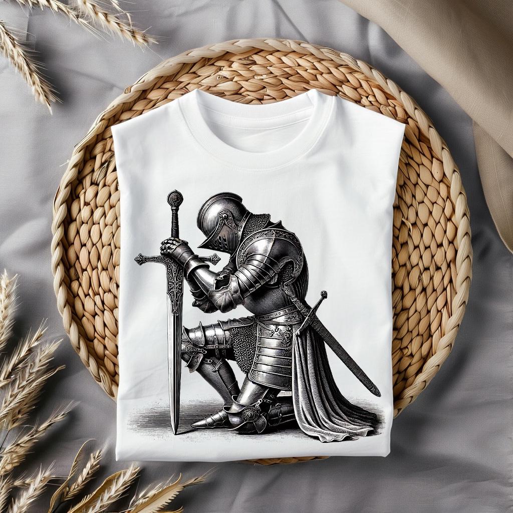 Kneeling Knight Png, Medieval Knight Design Gothic T-shirt Design ...