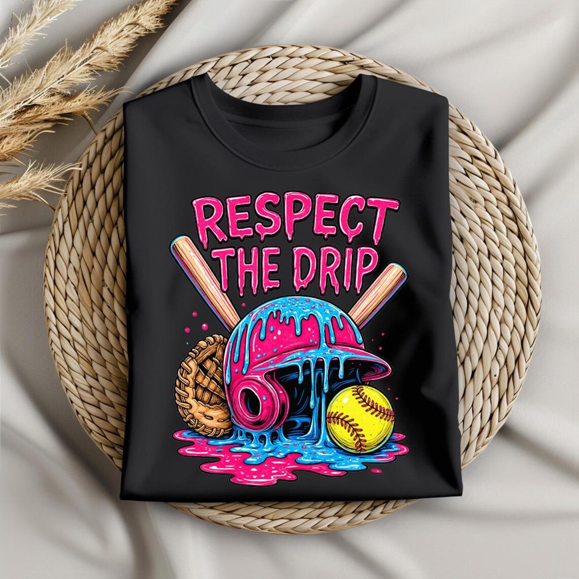 Respect the Drip Softball PNG, Ice Cream Drip, Softball Mom, Softball ...