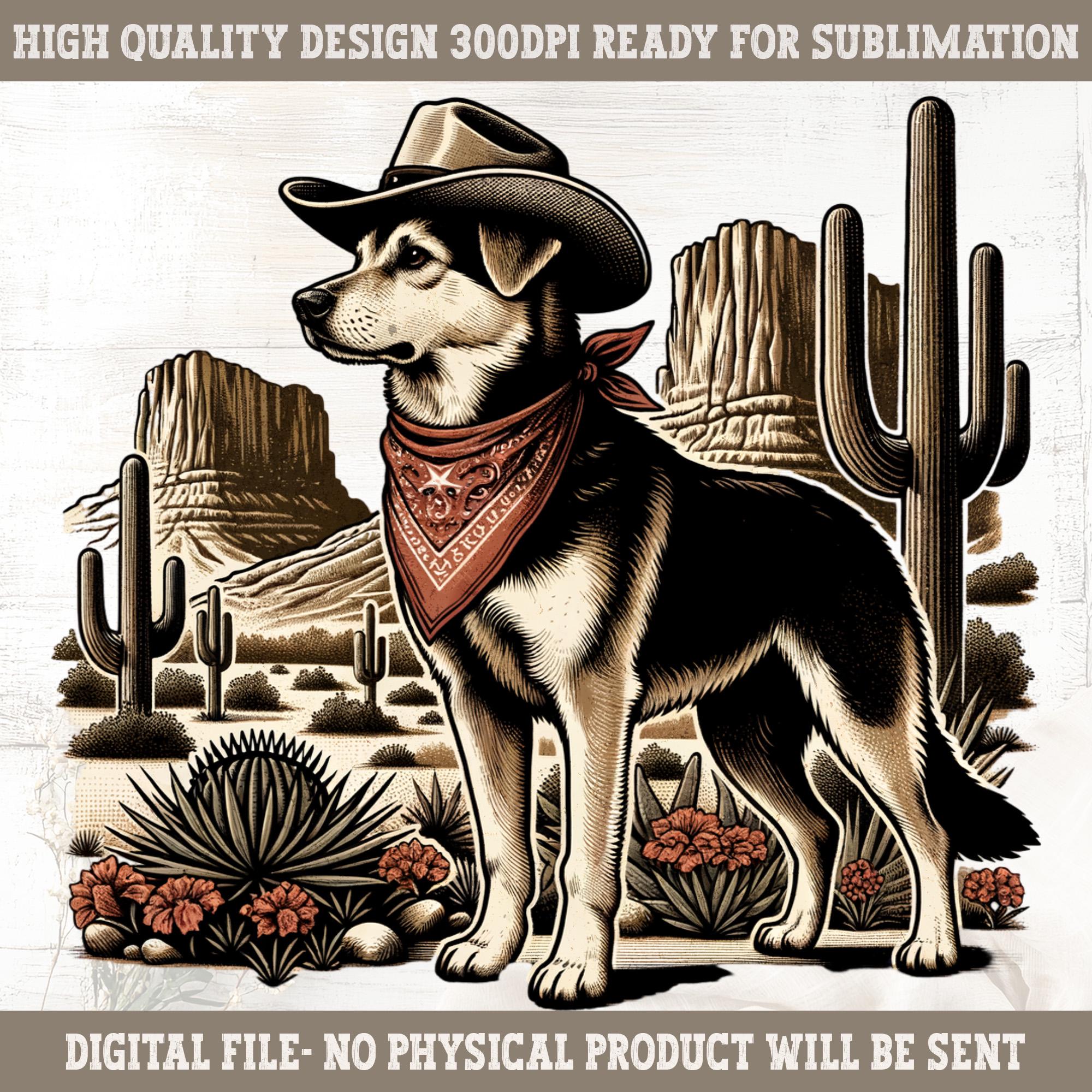Cowboy Dog Png Vintage Western Purrfection Design Dogs Lover Png ...
