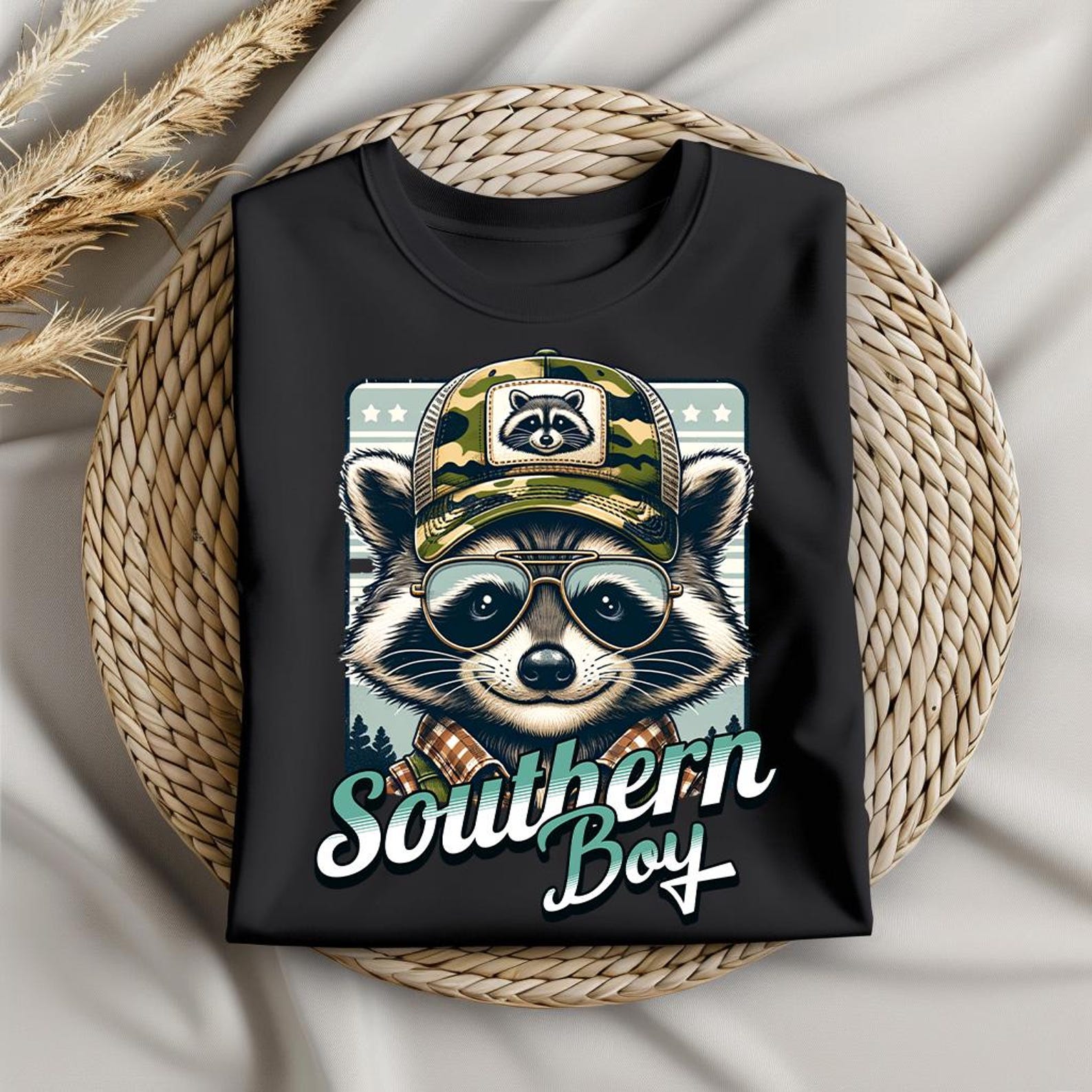 Southern Boy Raccoon Png, Sublimation Design, Southern Vibes PNG ...