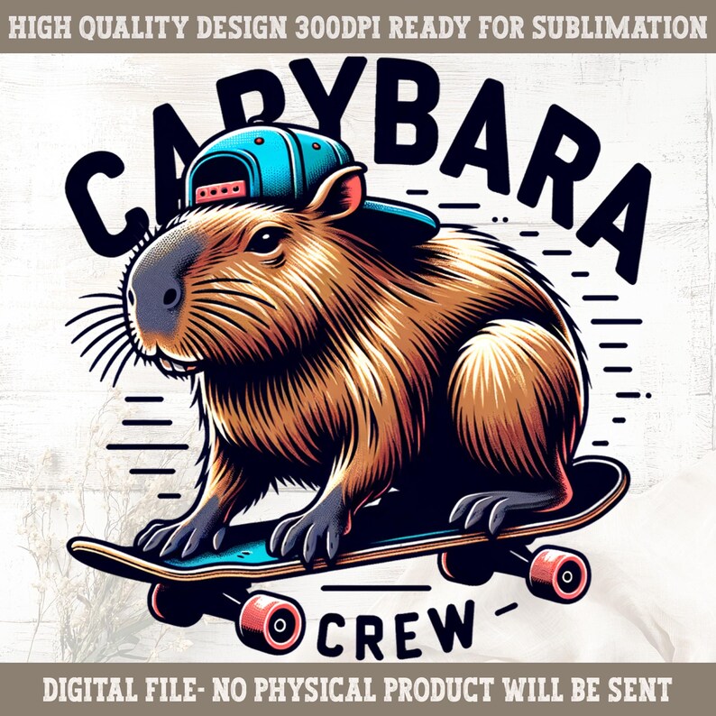 Capybara Crew Sublimación PNG SVG Capybarra Png, Capybara Funny Meme, ilustraciones de capybara ...