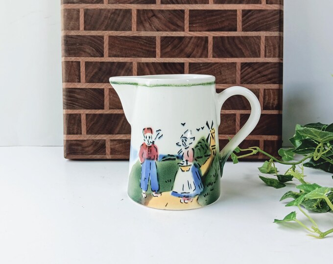 Vintage Czechoslovakia Creamer/ Ceramic Hand Painted Dutch Scene Syrup ...
