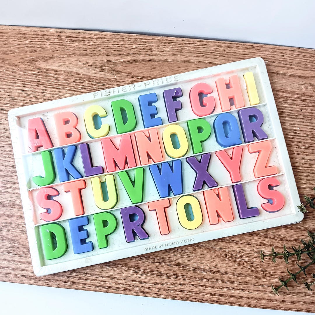 Fisher Price Magnetic Letter Alphabet Tray Learning Board/ 1960s 1970 ...