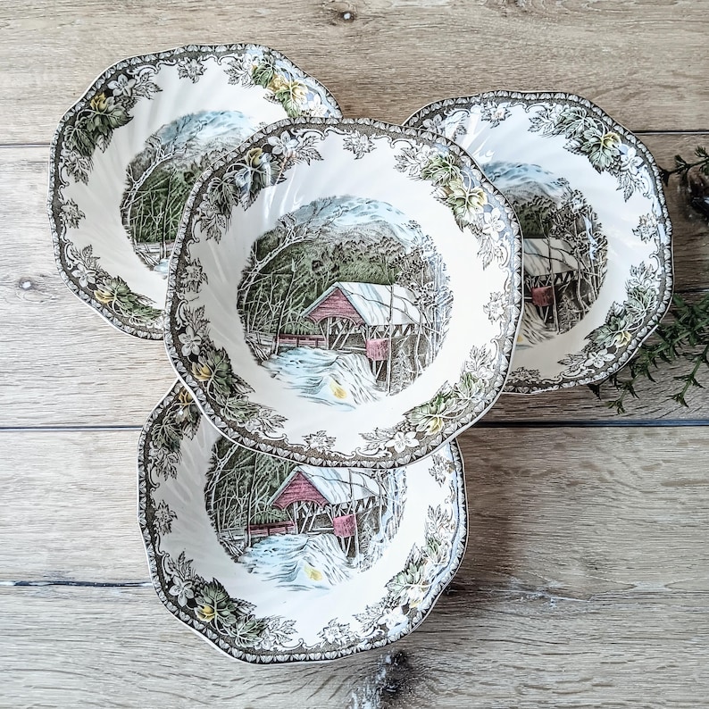 2 RESERVED FOR MURPHY Johnson Bros Friendly Village Bowls, Covered ...