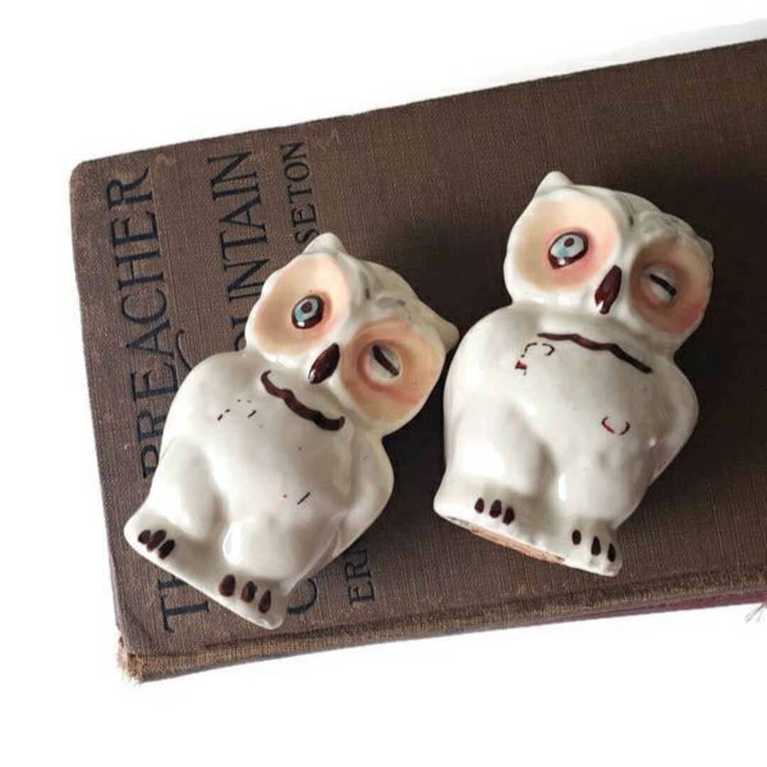 Retro Ceramic Winking Owl Salt and Pepper Shaker Set/ Shawnee Pottery ...