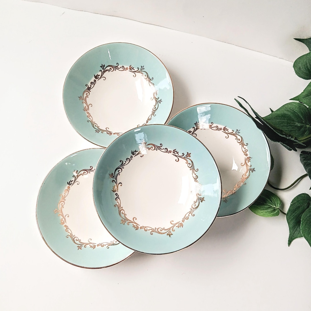 Vintage Gold Crown Berry Bowls - Homer Laughlin Lifetime China - Mid ...