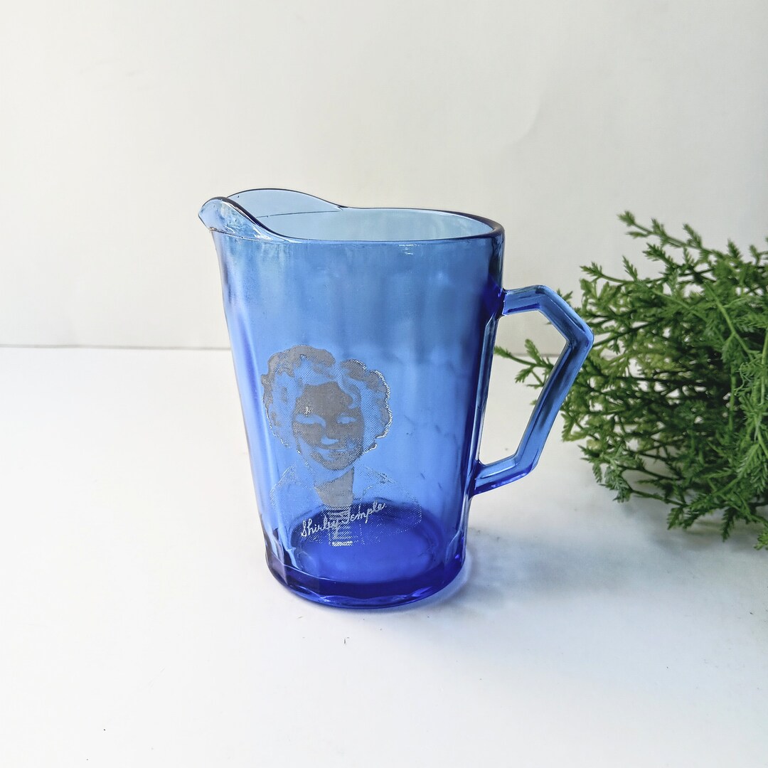 Vintage Hazel Atlas Shirley Temple Cobalt Blue Syrup Pitcher, Ritz ...