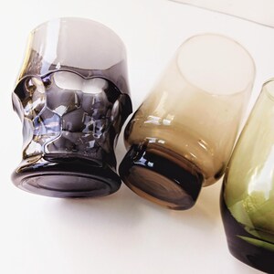 5 Mismatched Neutral Cups Drinking Glasses/1970s/thanksgiving Autumn ...