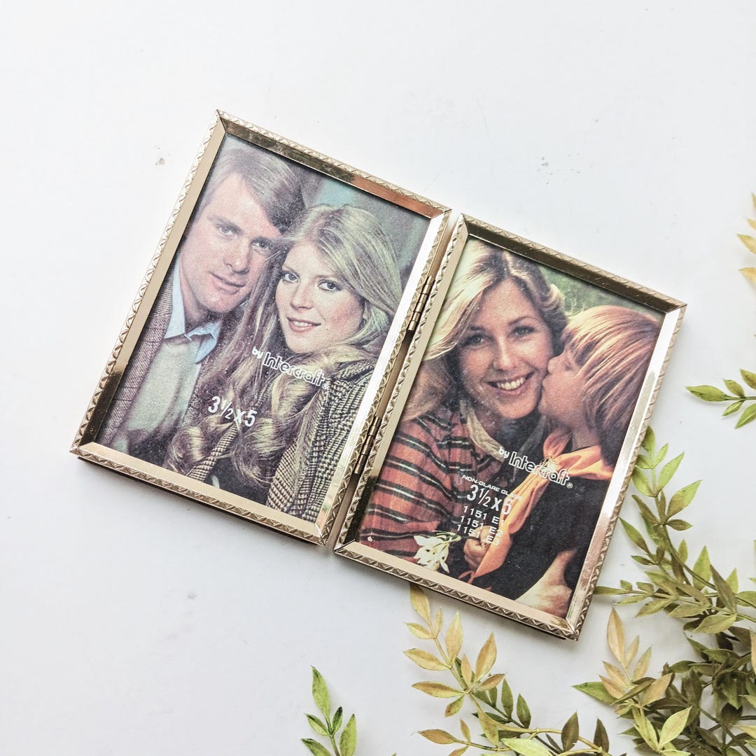 Vintage Bi-fold Photo Brass Frame by Intercraft/1970s/ Boho, Hollywood ...