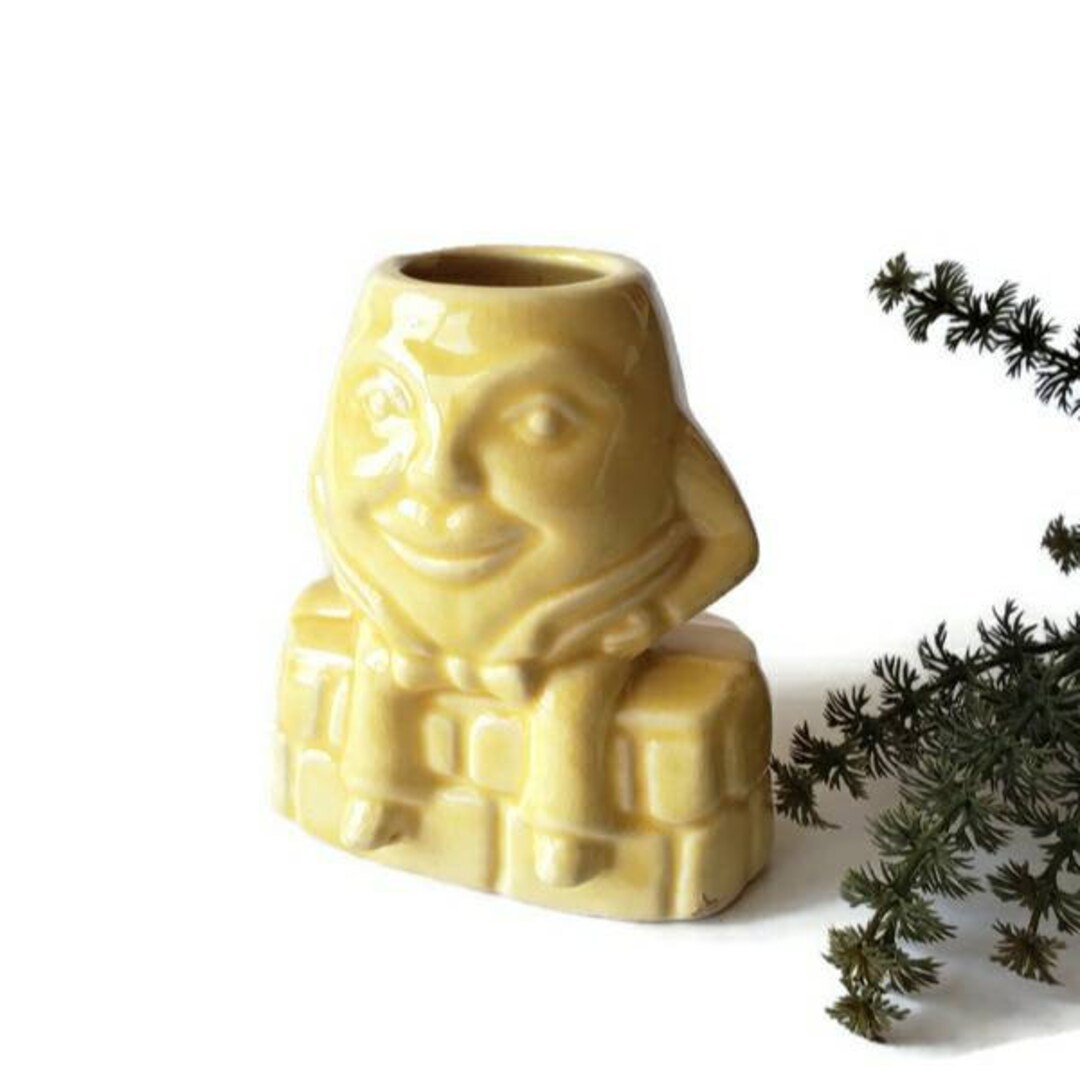 Vintage Mccoy Yellow Pottery Humpty Dumpty Planter Vase/ Ceramic ...