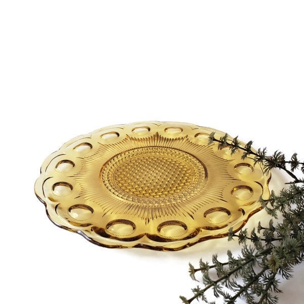 Amber Glass Plates - Etsy
