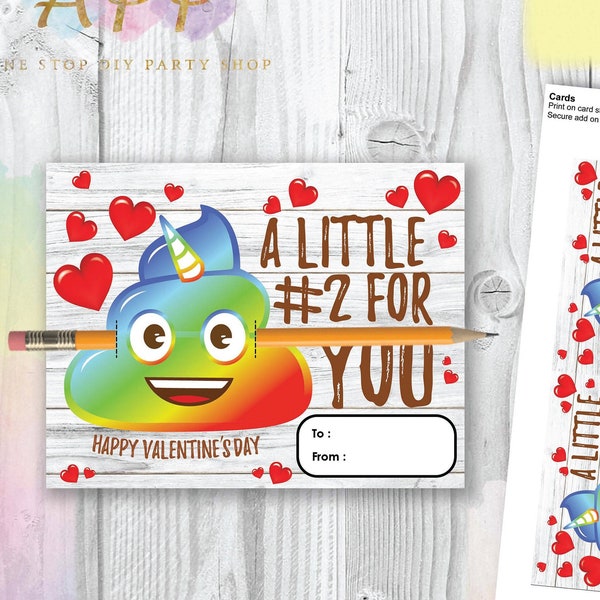 Valentines Card Poop - Etsy