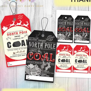 Christmas Lump of Coal Tags, Naughty Boys Gift Tag, Naughty Girls Gift ...