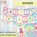Candy Treats Sweets Shop Banner, Sweet DIY Party Decorations, Birthday ...