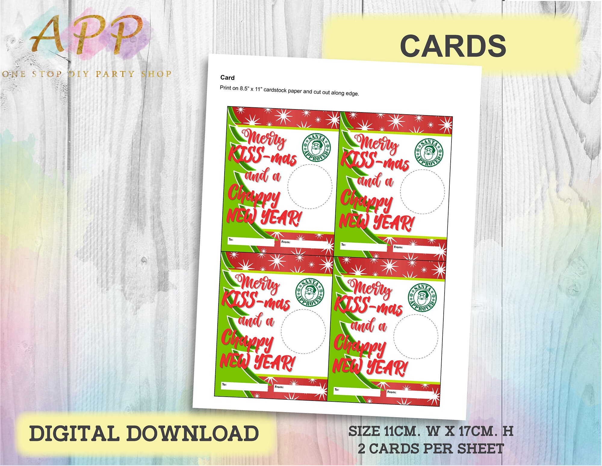 Merry Kiss-mas Chappy New Year EOS Card Christmas Lip Balm - Etsy Canada