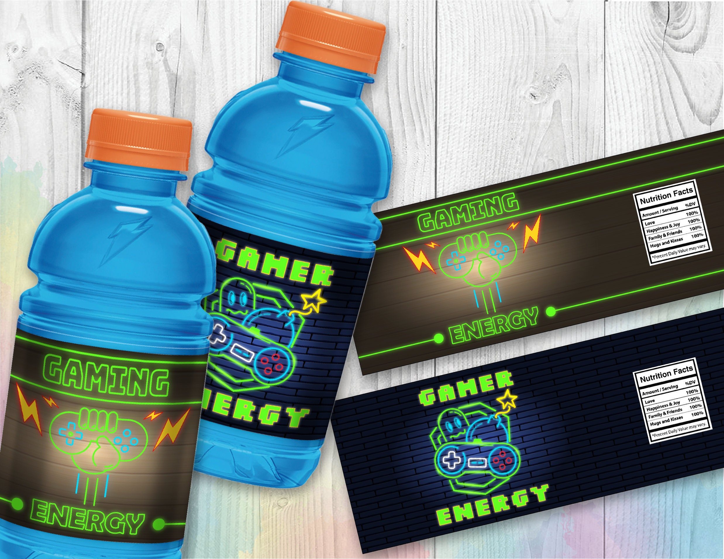 Video Gamer Energy 12 Oz 355 Ml Gatorade Label Wrapper Gamer | Etsy