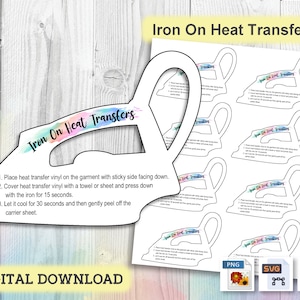 Iron on Heat Transfers Instructions Card 1, Vinyl Transfer Instructions ...