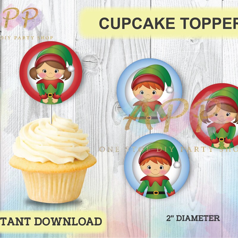 Elf Cupcake Toppers - Etsy