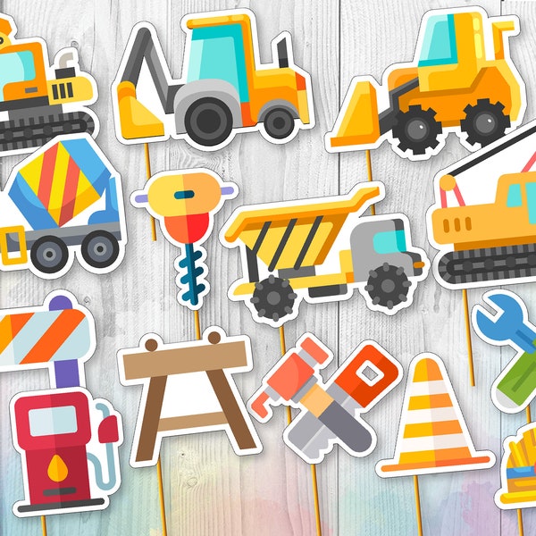 Construction Photo Booth Props - Etsy