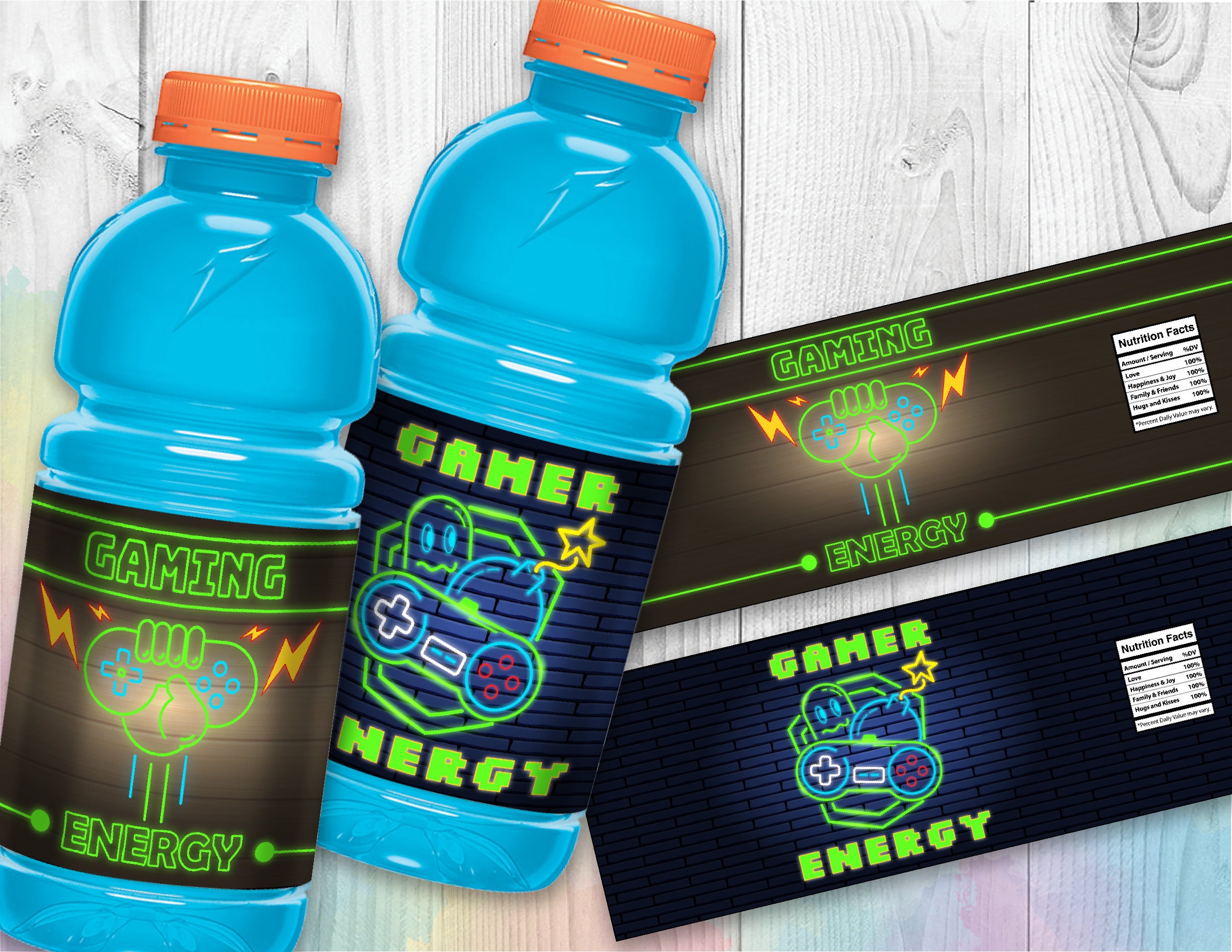 Video Gamer Energy 20 oz 591 ml Gatorade Label Wrapper Gamer | Etsy