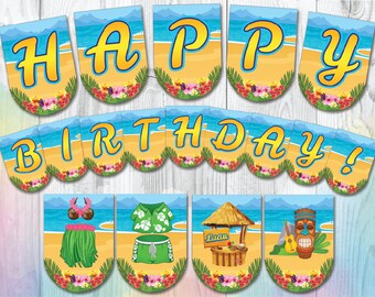 Shark Happy Birthday Banner Under the Sea Party Decorations | Etsy