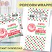 Santa Approved Microwave Popcorn Wrappers, Happy Holidays Printable ...