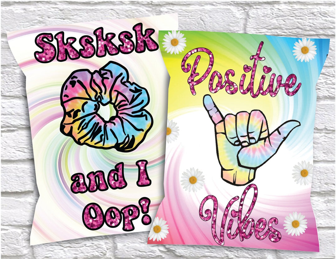 VSCO Girl Chip Bag Printable, VSCO Candy Bag, Vsco Girl Favor Bag ...