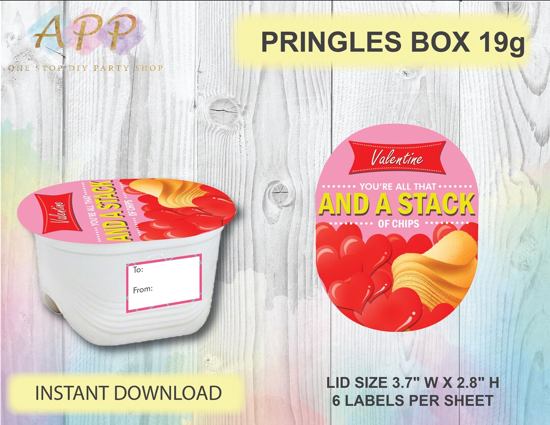 Valentine, You're All That and a Stack of Chips 19g Pringles Toppers ...