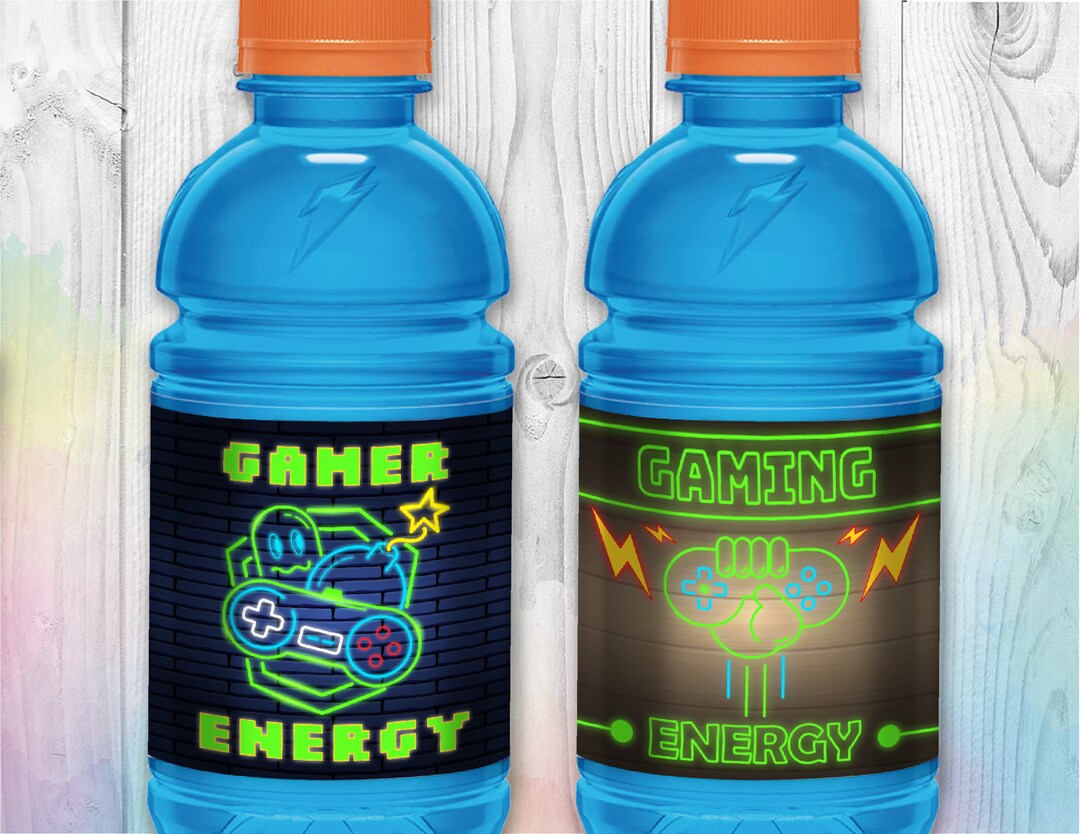 Video Gamer Energy 12 Oz 355 Ml Gatorade Label Wrapper, Gamer Fuel ...