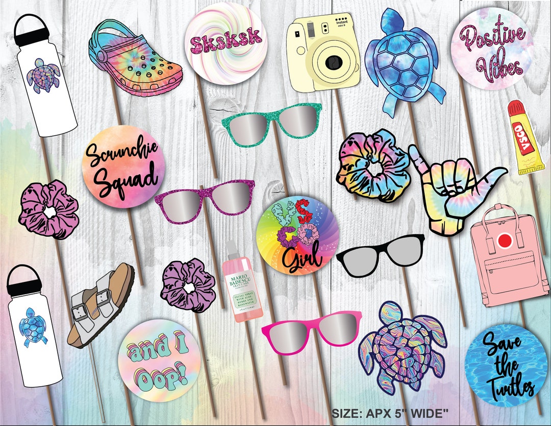 VSCO Girl Center Pieces, VSCO Photo Booth Props, Vsco Cut Outs ...