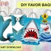Mermaid and Shark Favor Bags, Pool Party, Under the Sea Party ...