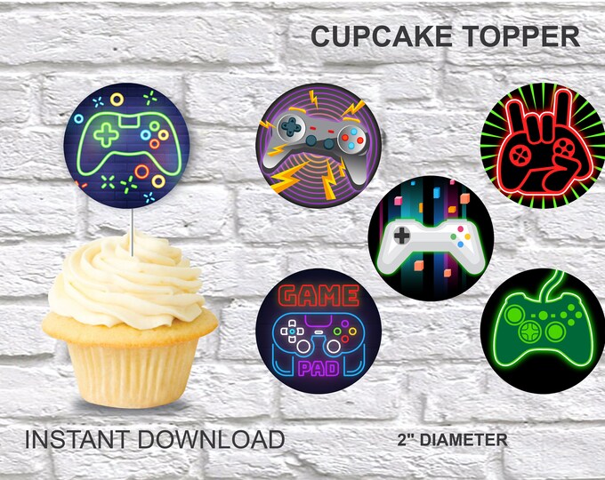 Fondant Cupcake Toppers Video Game Controller - Etsy