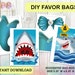Mermaid and Shark Favor Bags, Pool Party, Under the Sea Party ...