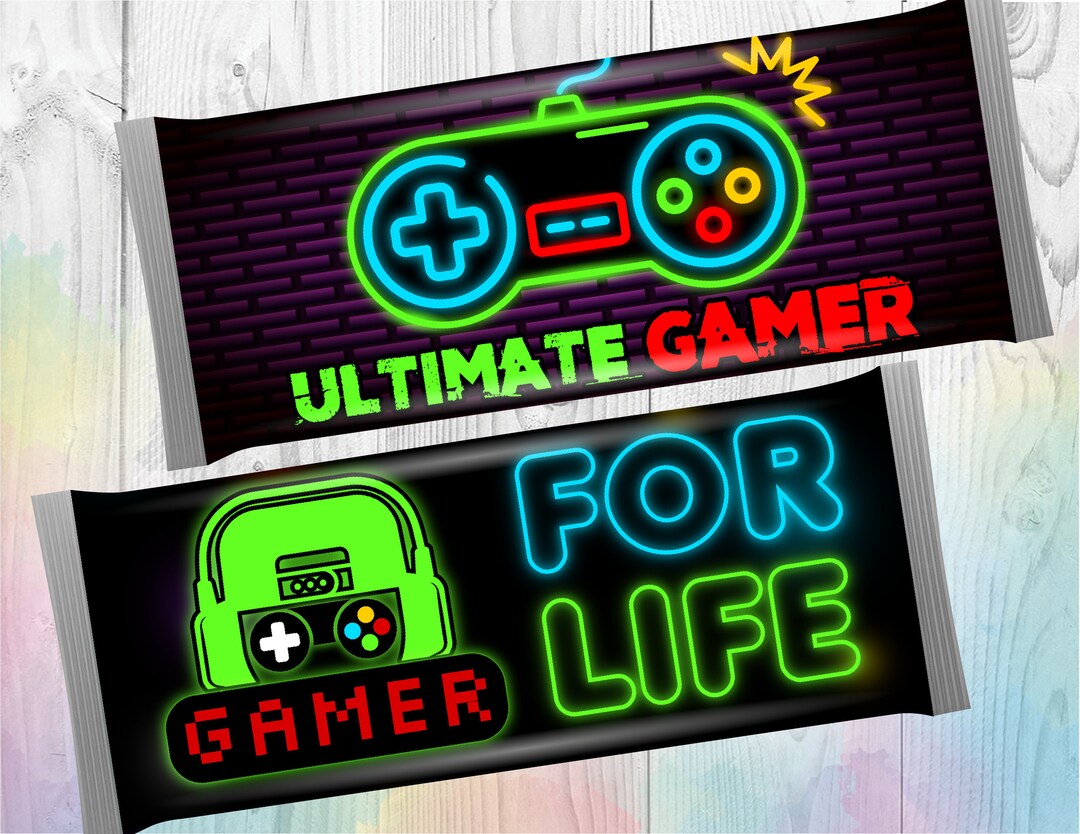 Video Game 1.55 Oz or 45 G Hershey Chocolate Wrappers, Gamer Birthday ...