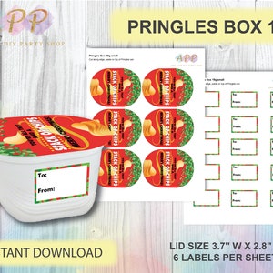 Christmas Stack of CHIPS 19g Pringles Toppers, Christmas Printable ...
