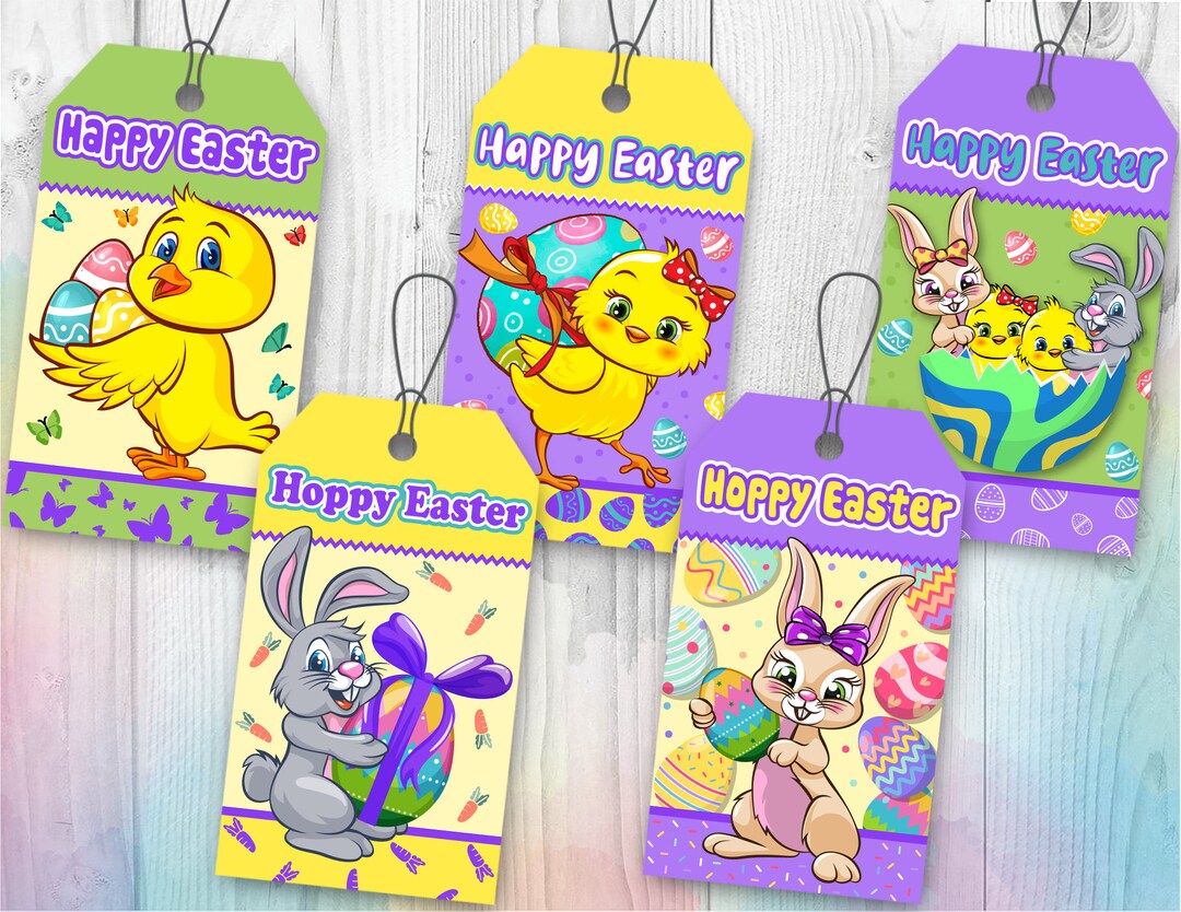 Happy Easter Thank You Tags Cards, Easter Party Decorations, Easter ...