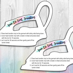 Iron on Heat Transfers Instructions Card 1, Vinyl Transfer Instructions ...