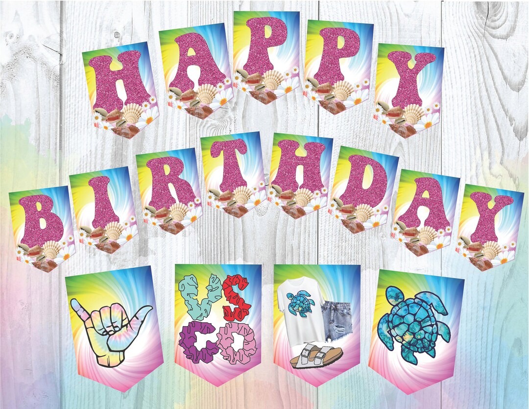 VSCO Girl Happy Birthday Banner, VSCO Girl Banner Party Decor, Vsco ...
