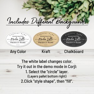 Editable Oval Labels for Jars, Bottles, Tins, Homemade Products ...