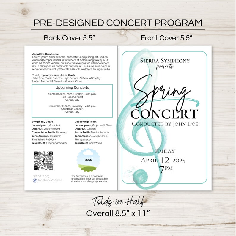Concert Poster Template + Brochure. Editable in Canva. Flyer for All ...